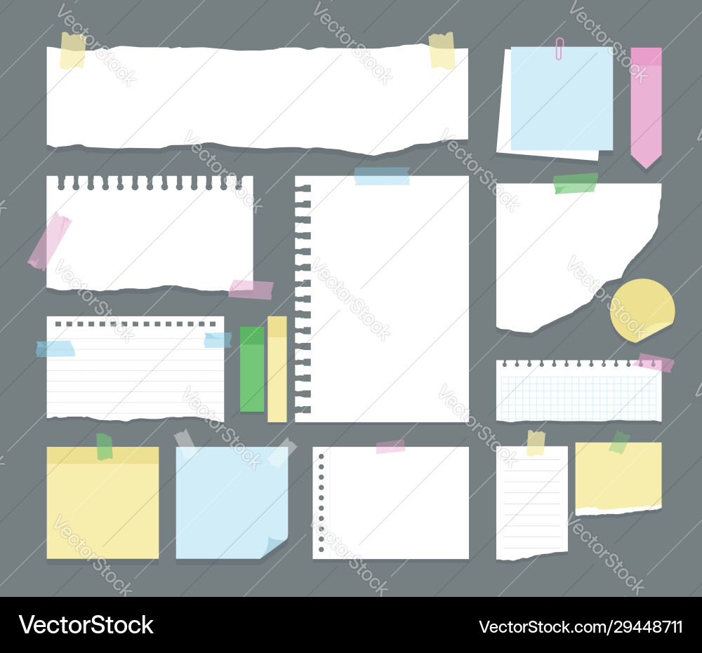 Sticky Note Collection Royalty Free Vector Image