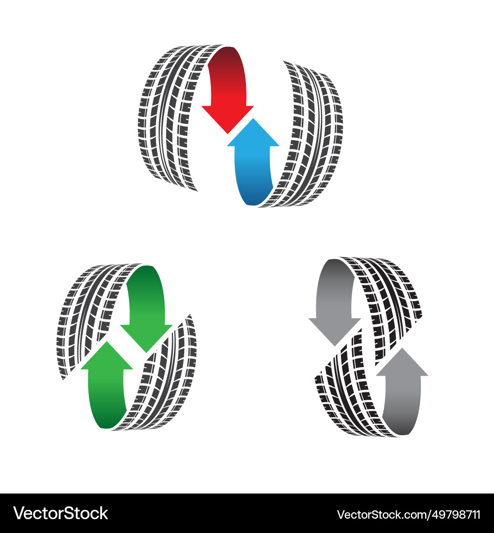 Tiew track circle arrows Royalty Free Vector Image