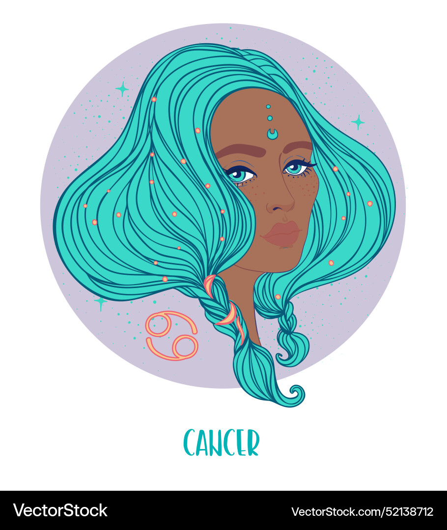 Cancer astrological sign Royalty Free Vector Image