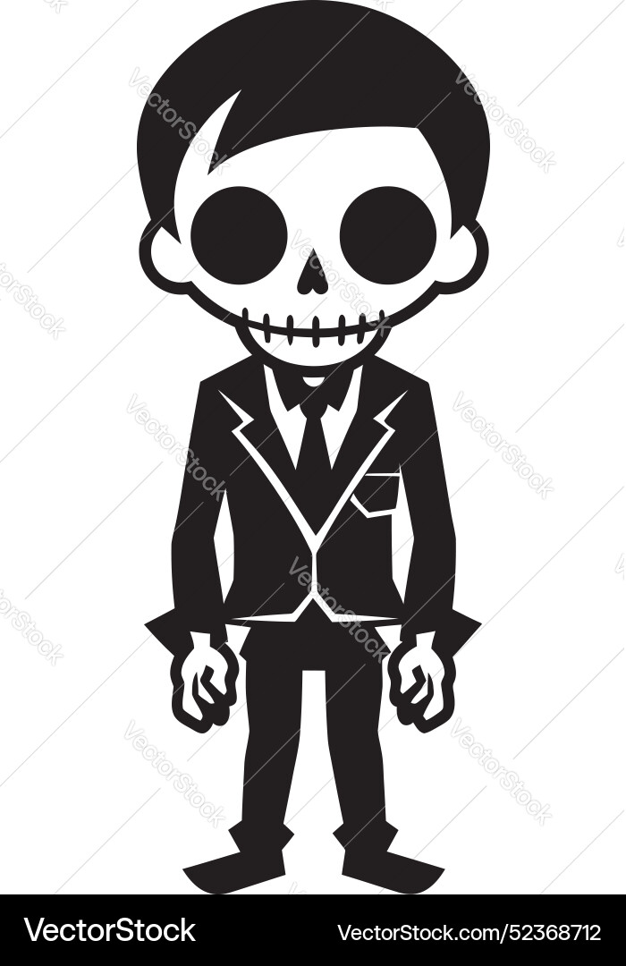 Cheery bone buddy cute skeleton funky skeletal Vector Image