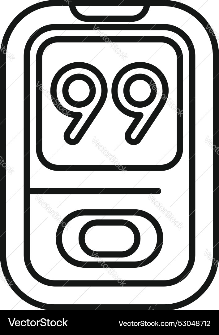 Glucose meter showing blood sugar level icon Vector Image