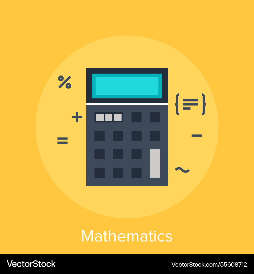 Mathematics concept Royalty Free Vector Image - VectorStock