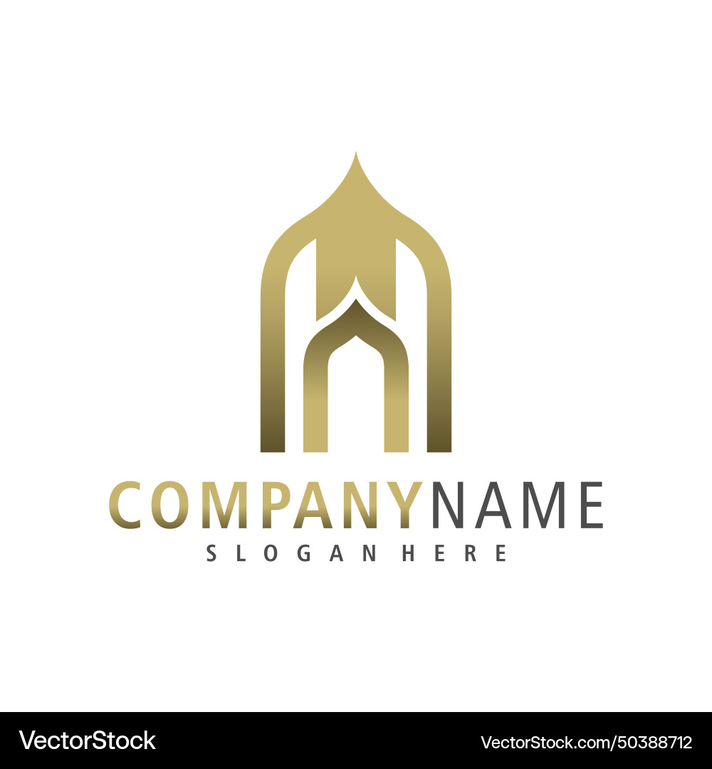 Mosque logo design creative concepts Royalty Free Vector