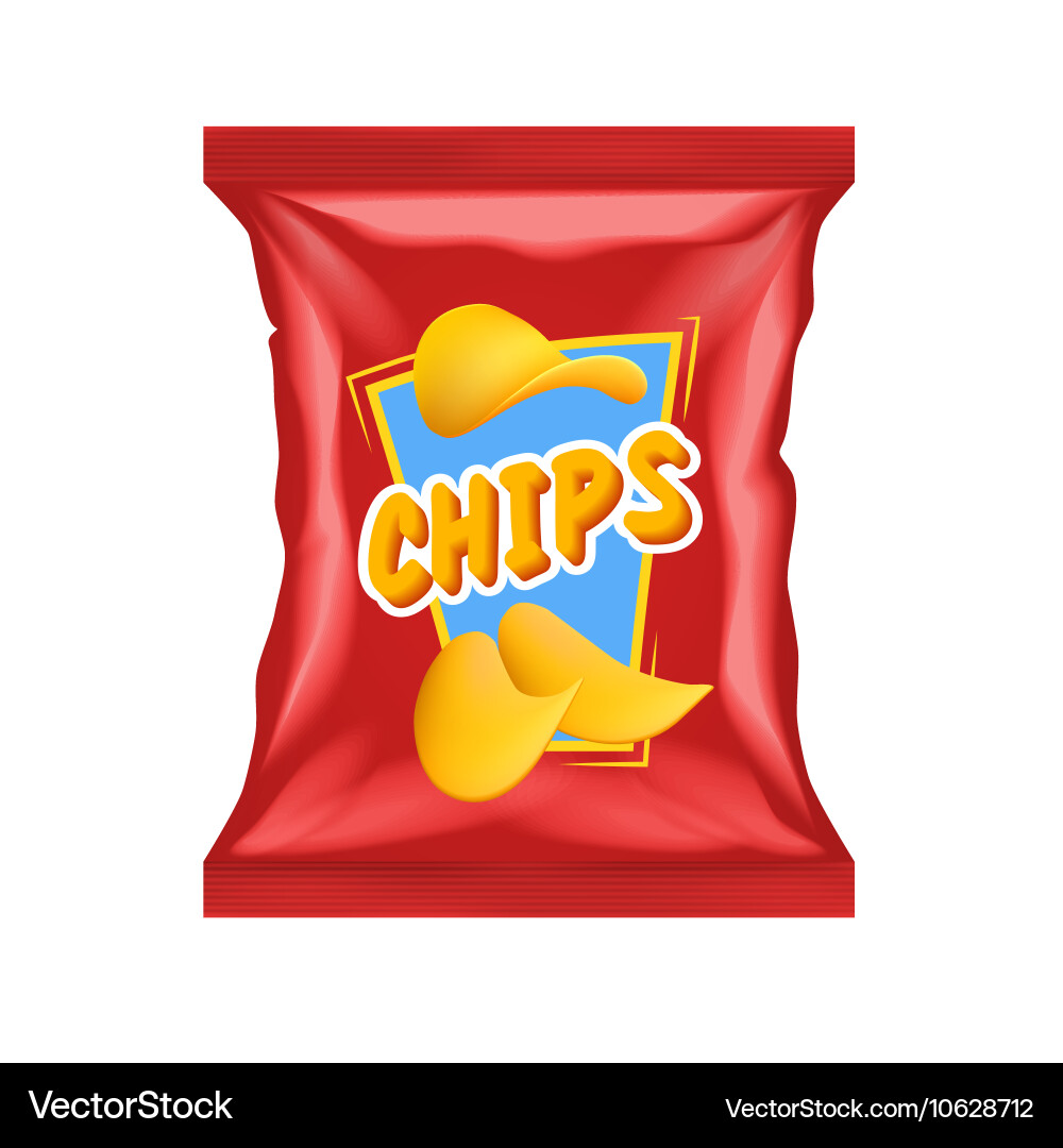 Realistic chips package Royalty Free Vector Image