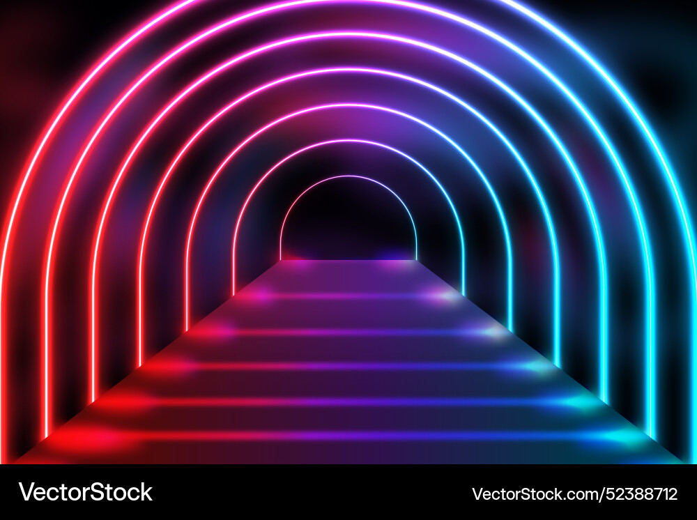 Realistic neon lights background Royalty Free Vector Image