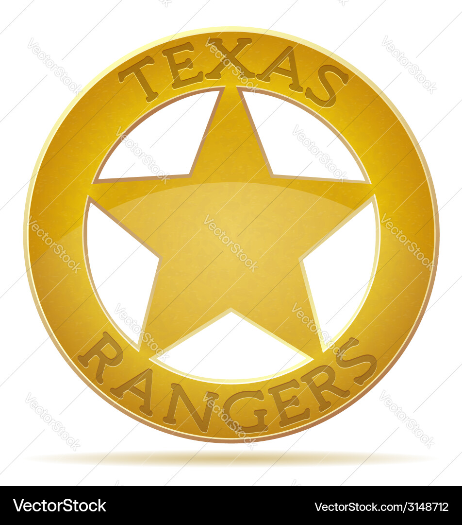 Star texas ranger Royalty Free Vector Image - VectorStock
