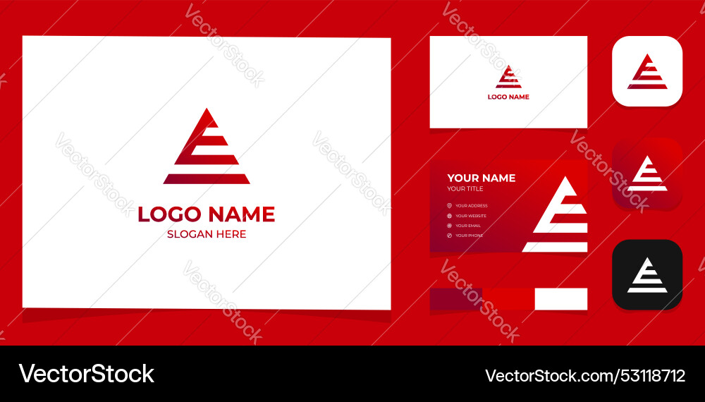 Template logo creative initial a and e Royalty Free Vector