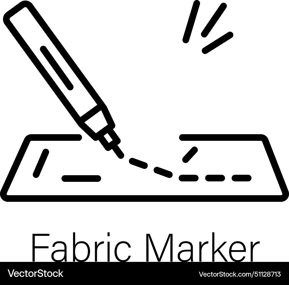 Fabric marker Royalty Free Vector Image - VectorStock
