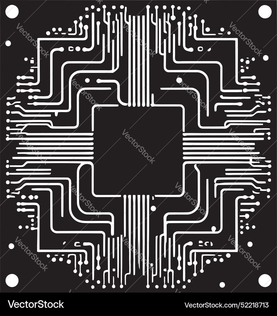 Siliconsculpt crafted emblematic artistry Vector Image