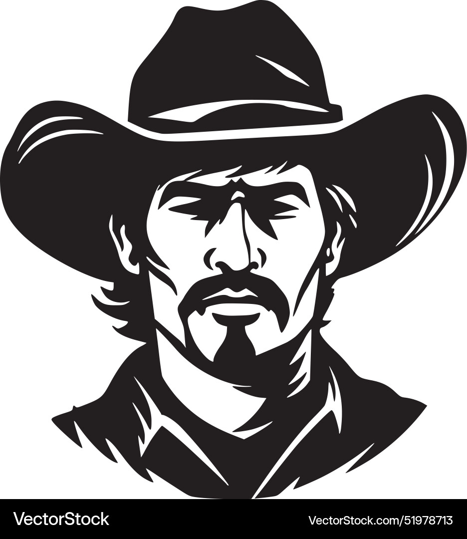 Western - black and white Royalty Free Vector Image