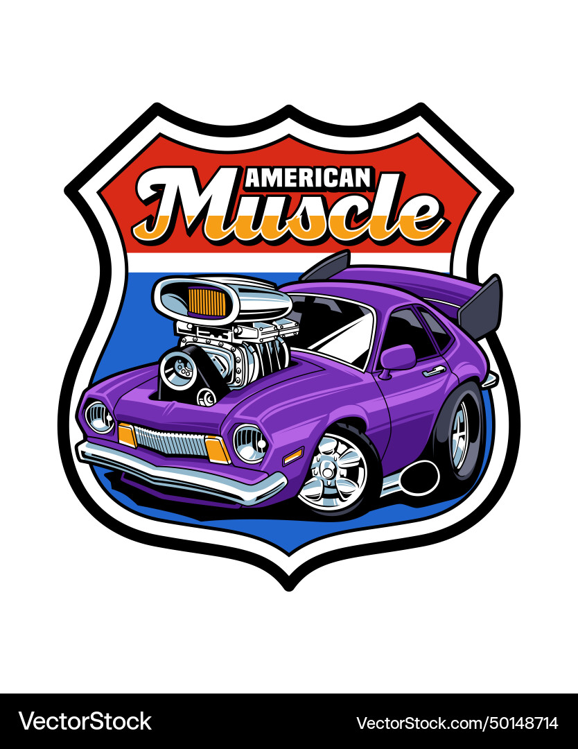 American muscle Royalty Free Vector Image - VectorStock American muscle Royalty Free Vector Image - VectorStock