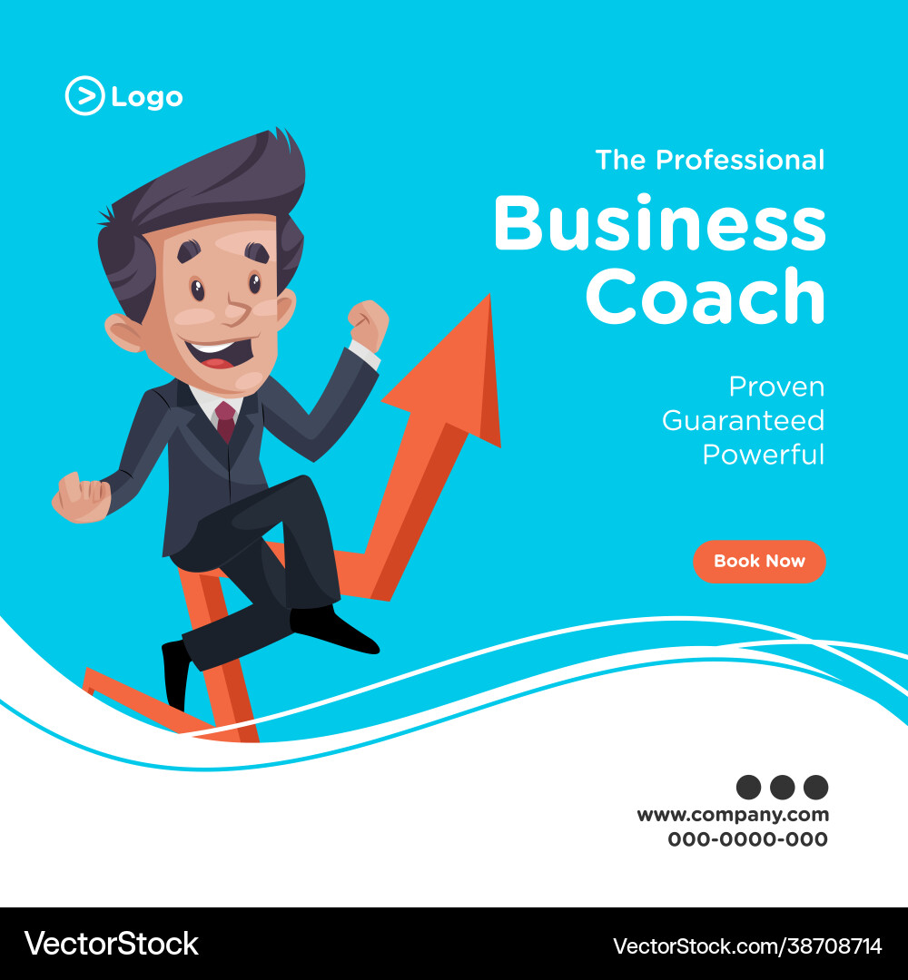 Banner design professional businessman Royalty Free Vector