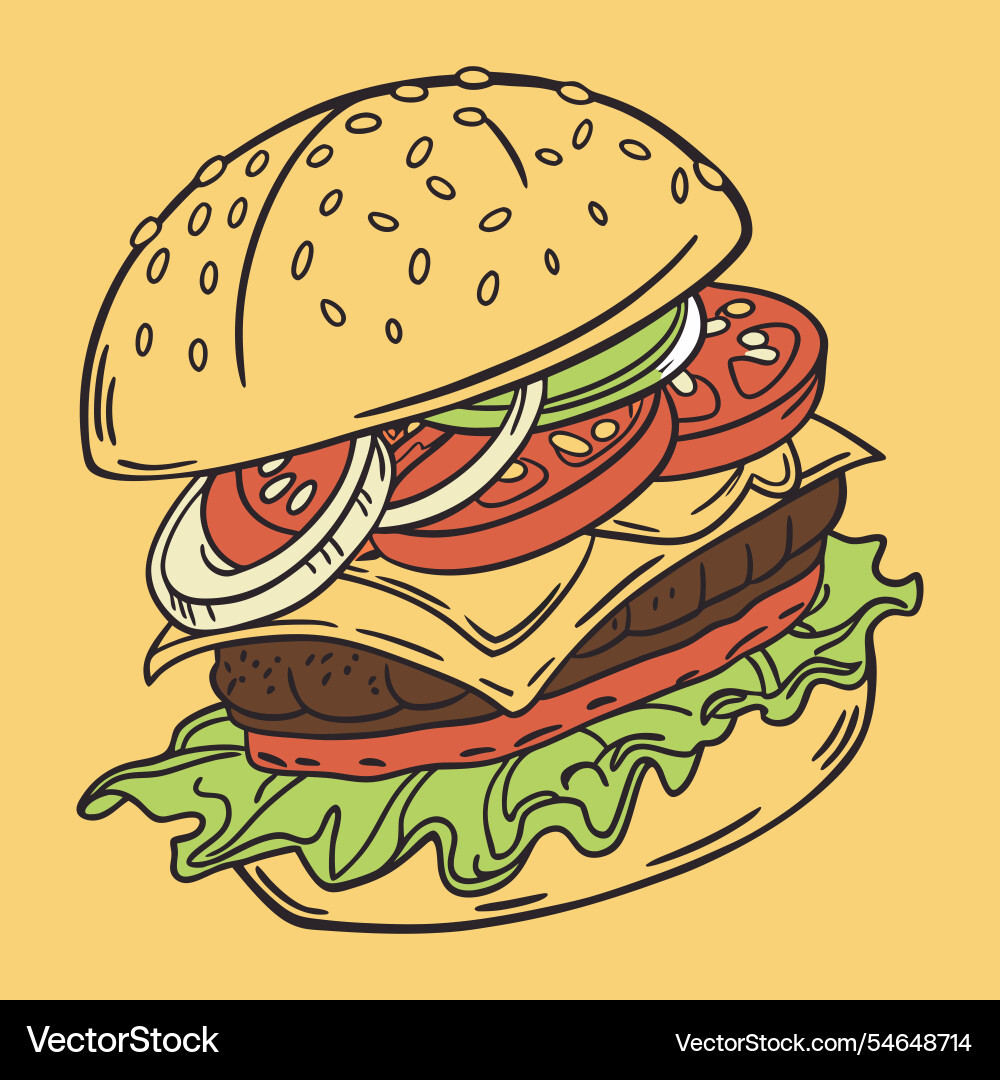 Burger Royalty Free Vector Image - VectorStock