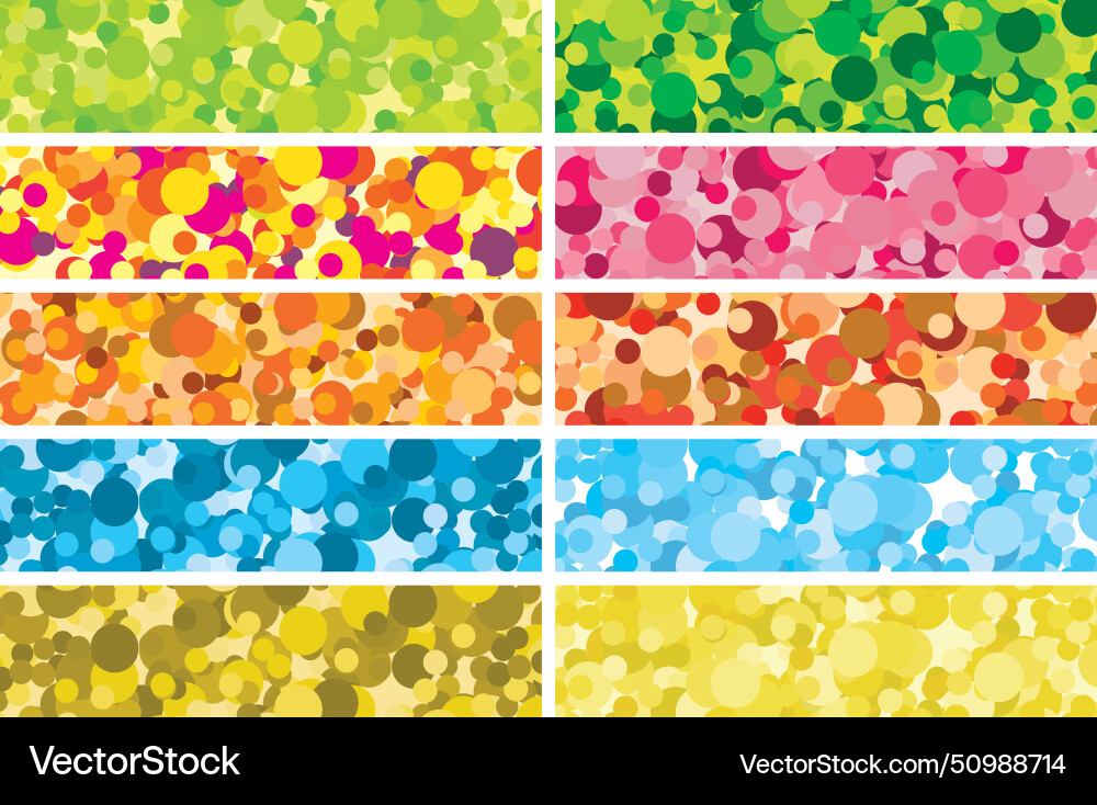 Colorful lenses or confetti web banners set Vector Image