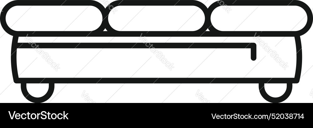 Comfortable sofa with pillows for living room Vector Image