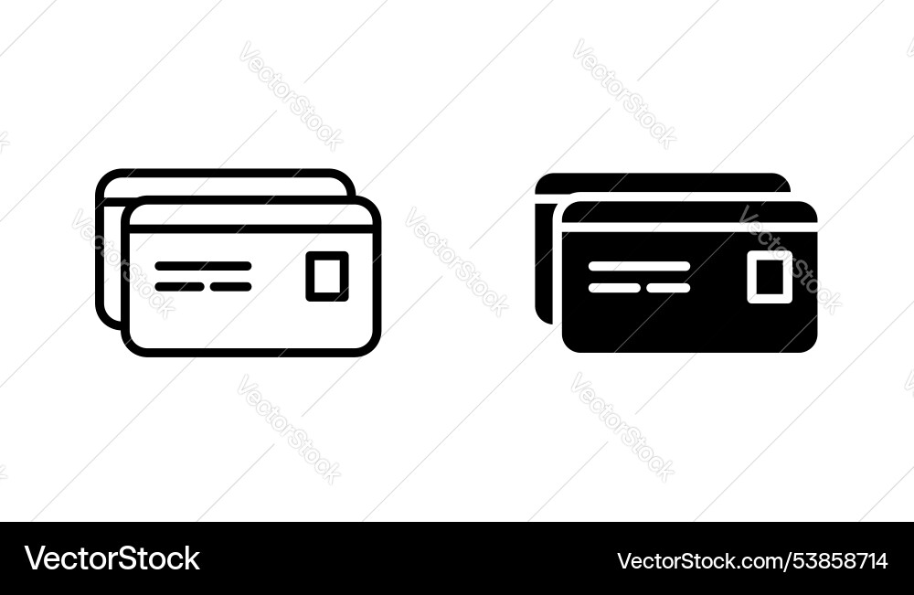 Credit card icon set Royalty Free Vector Image