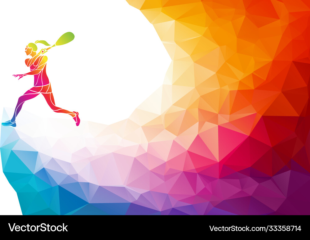 Female Squash Player Silhouette Royalty Free Vector Image