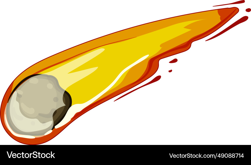 Galaxy meteor cartoon Royalty Free Vector Image
