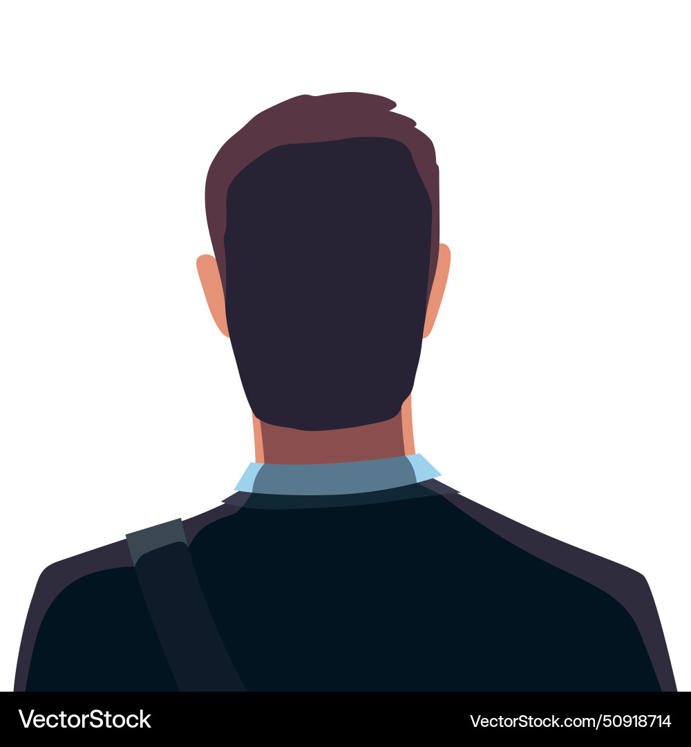 Man avatar back view press conference reporter Vector Image