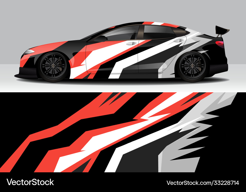 Modern sporty abstract car wrap auto sticker Vector Image