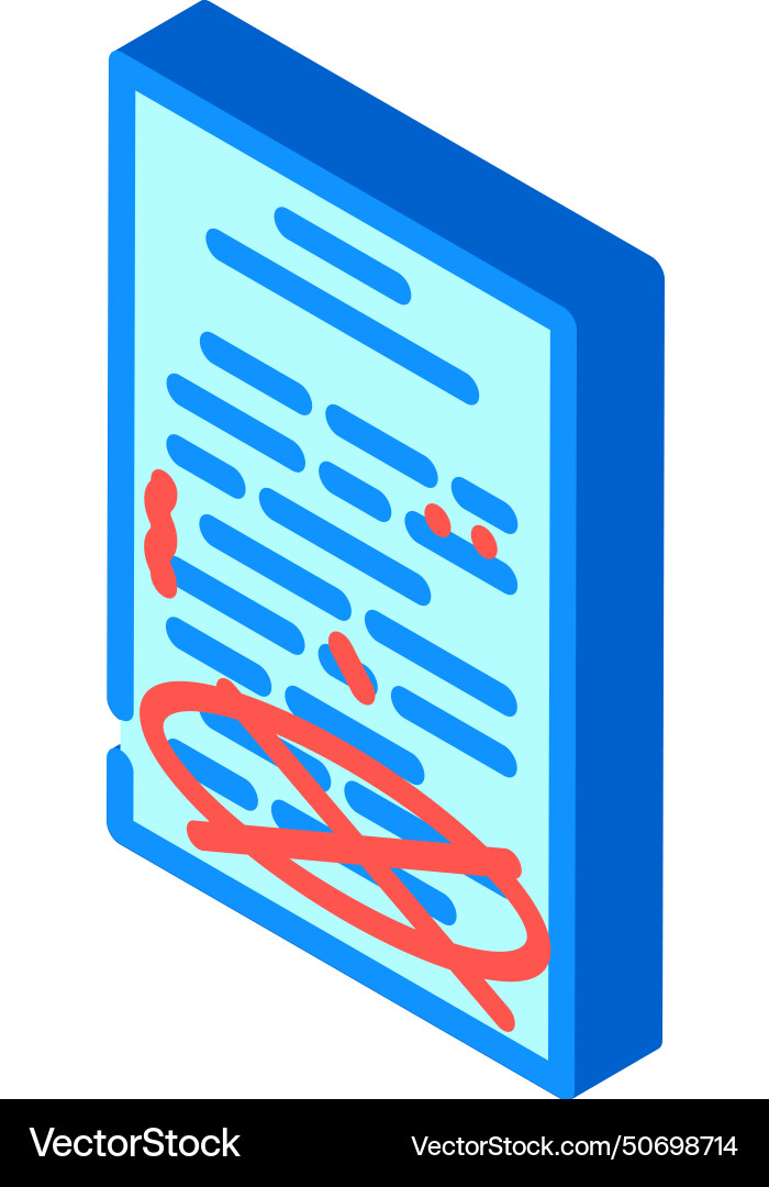 Proofreading text technical writer isometric icon Vector Image Proofreading text technical writer isometric icon Vector Image