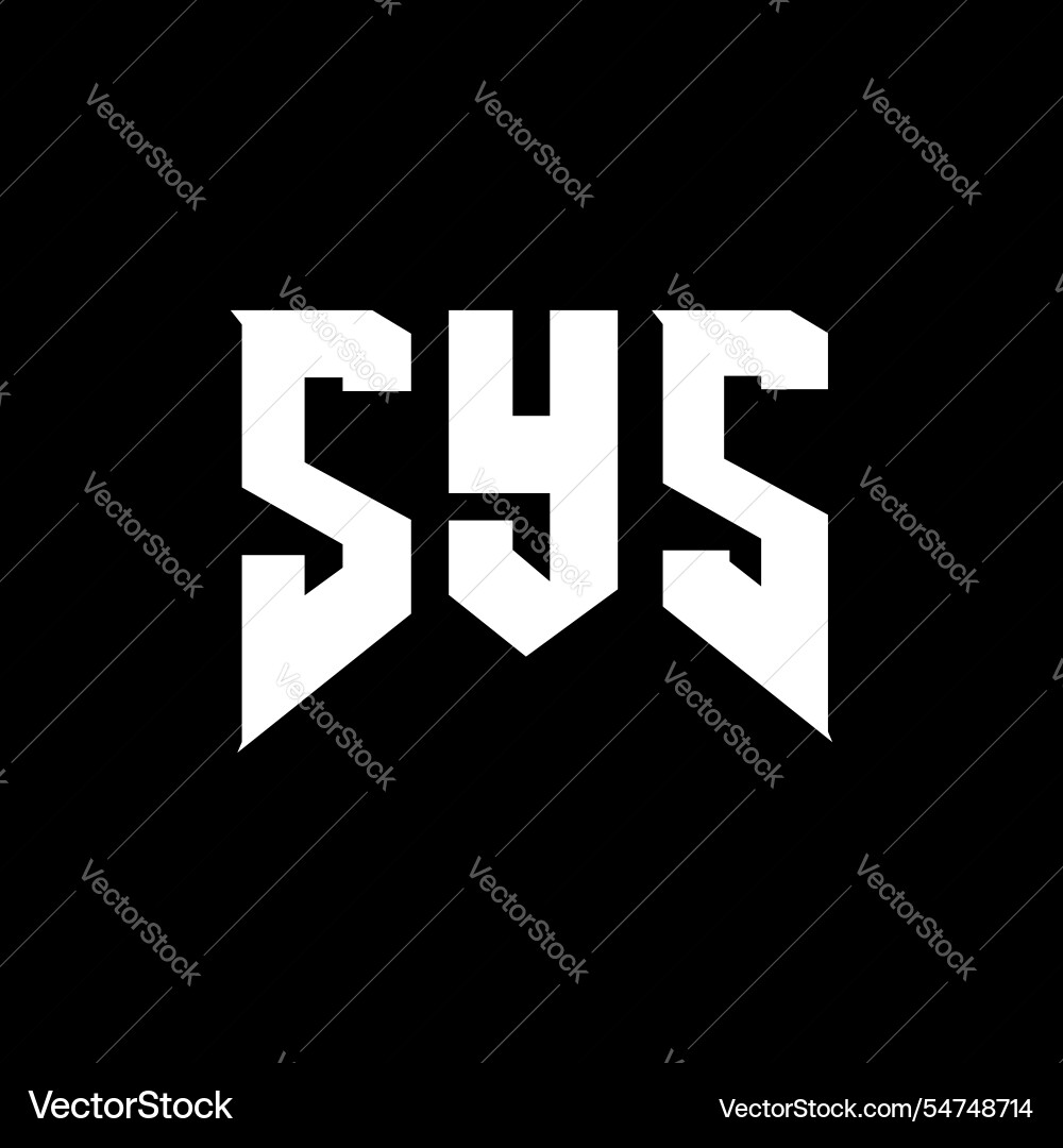 Sys letter logo design for technology company Vector Image