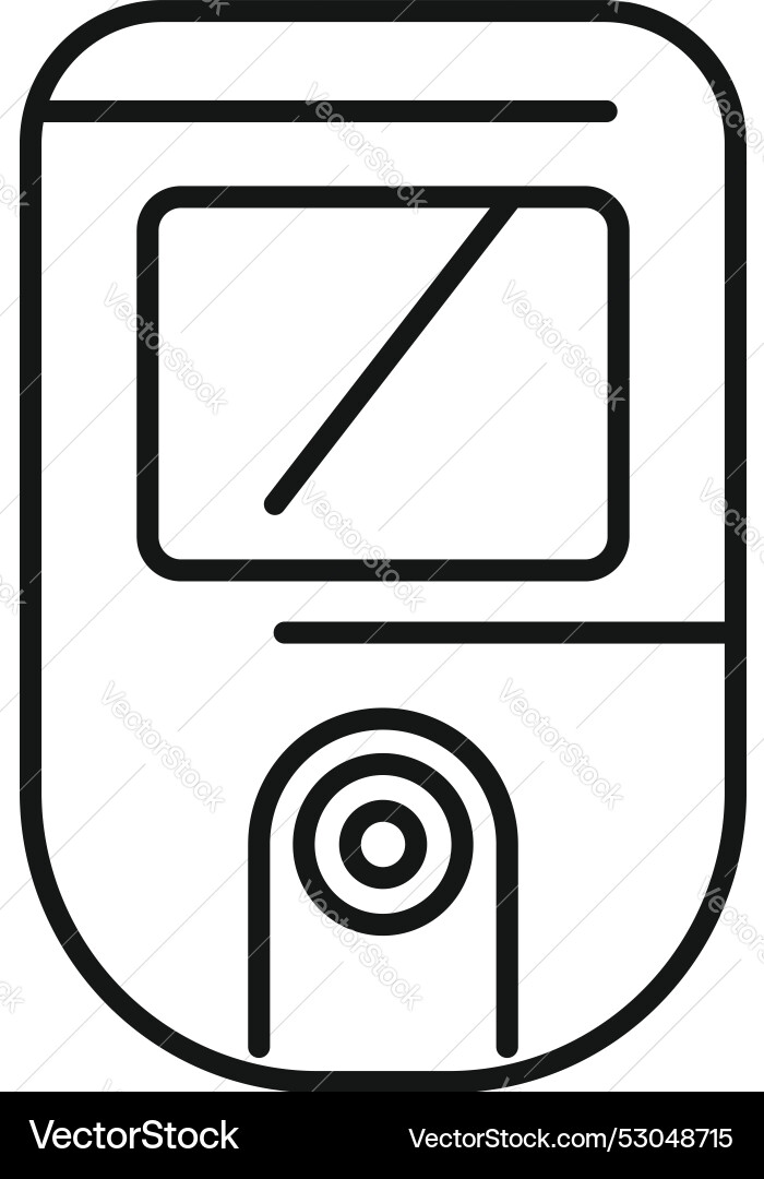 Glucometer showing blood glucose level icon thin Vector Image