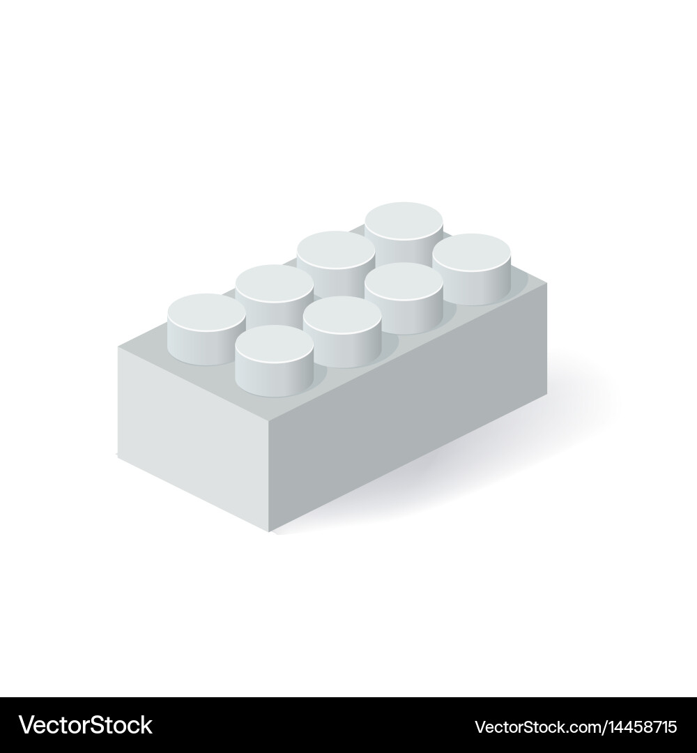 Isometric Plastic Building Block Royalty Free Vector Image