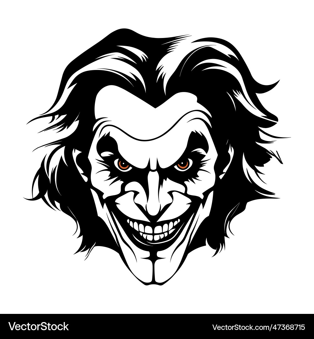 Joker Face Illustration Royalty Free Vector Image