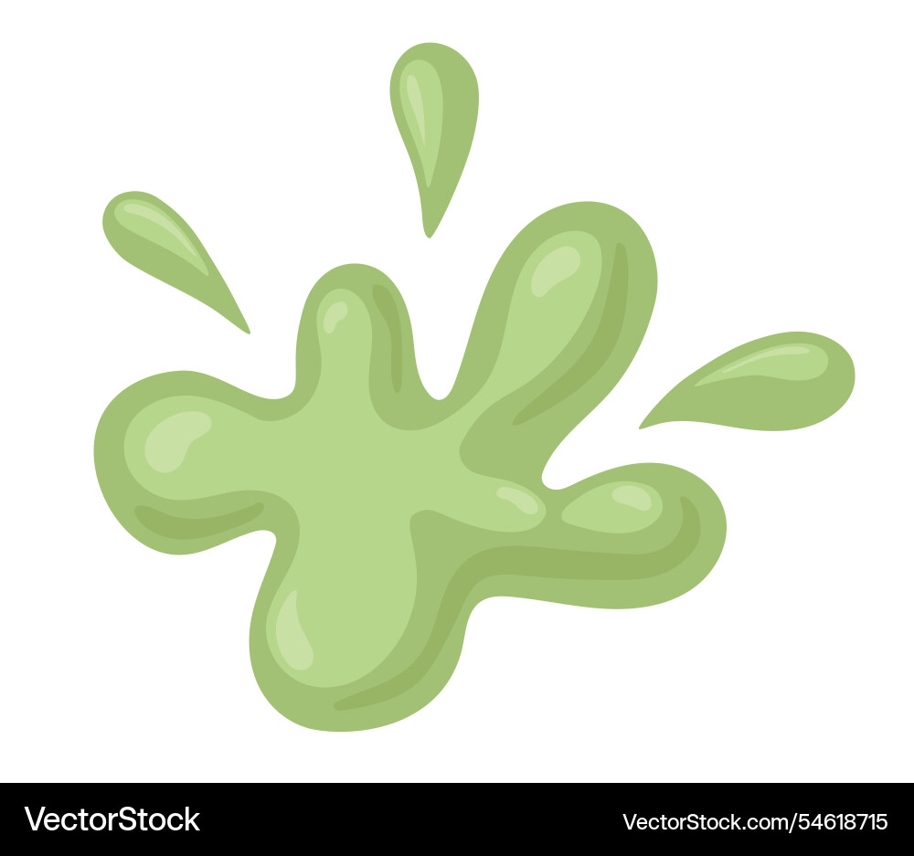 Matcha tea drops and splash taste Royalty Free Vector Image