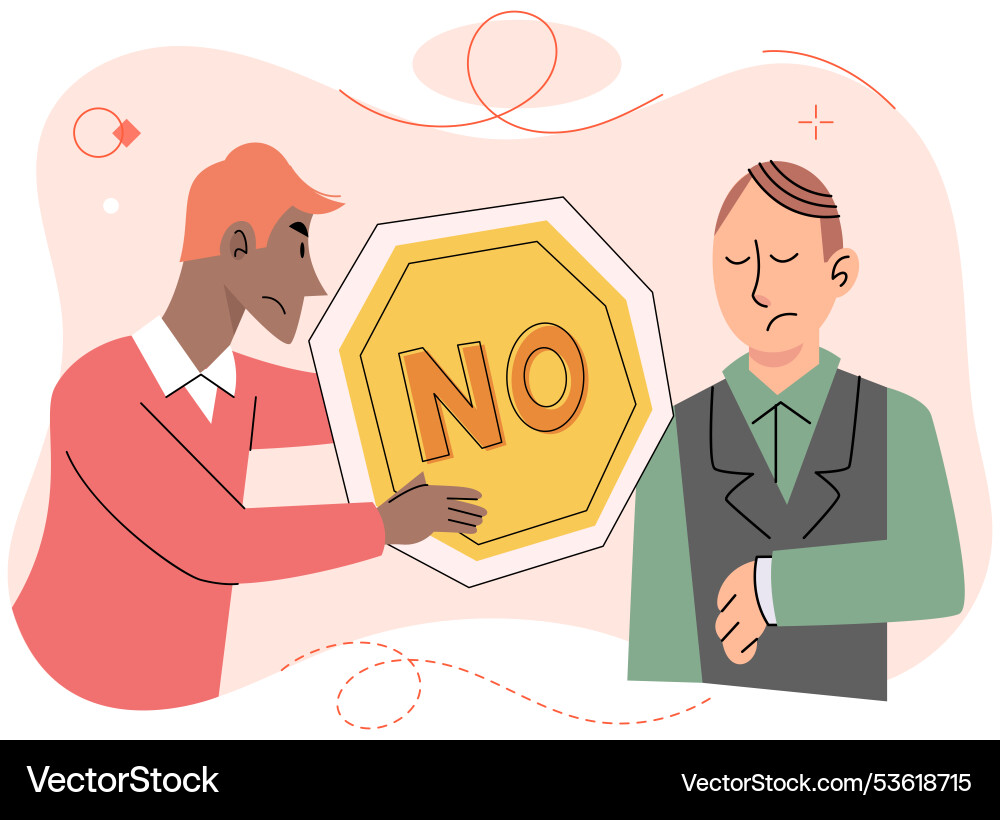 Refuse serious situations often require open Vector Image