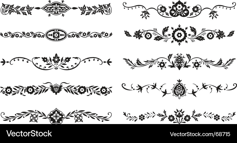Set of decorative elements Royalty Free Vector Image