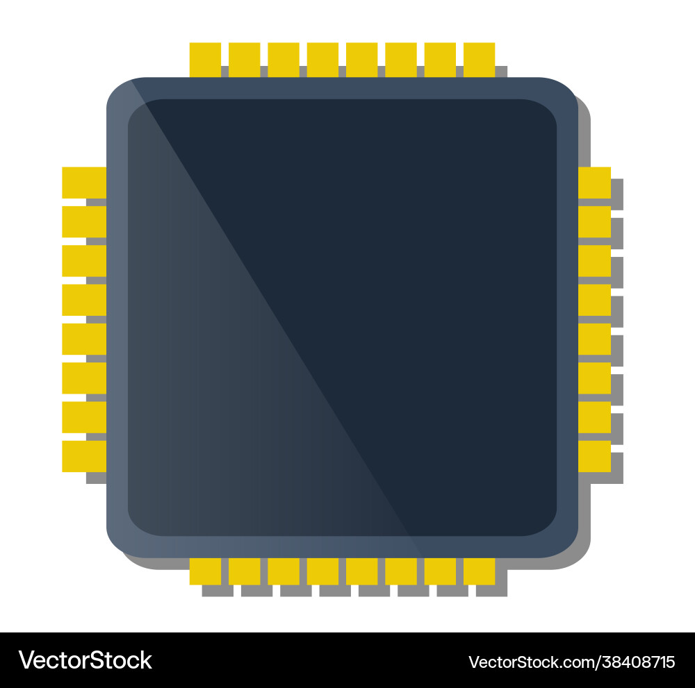 Single chip device technology electronic Vector Image