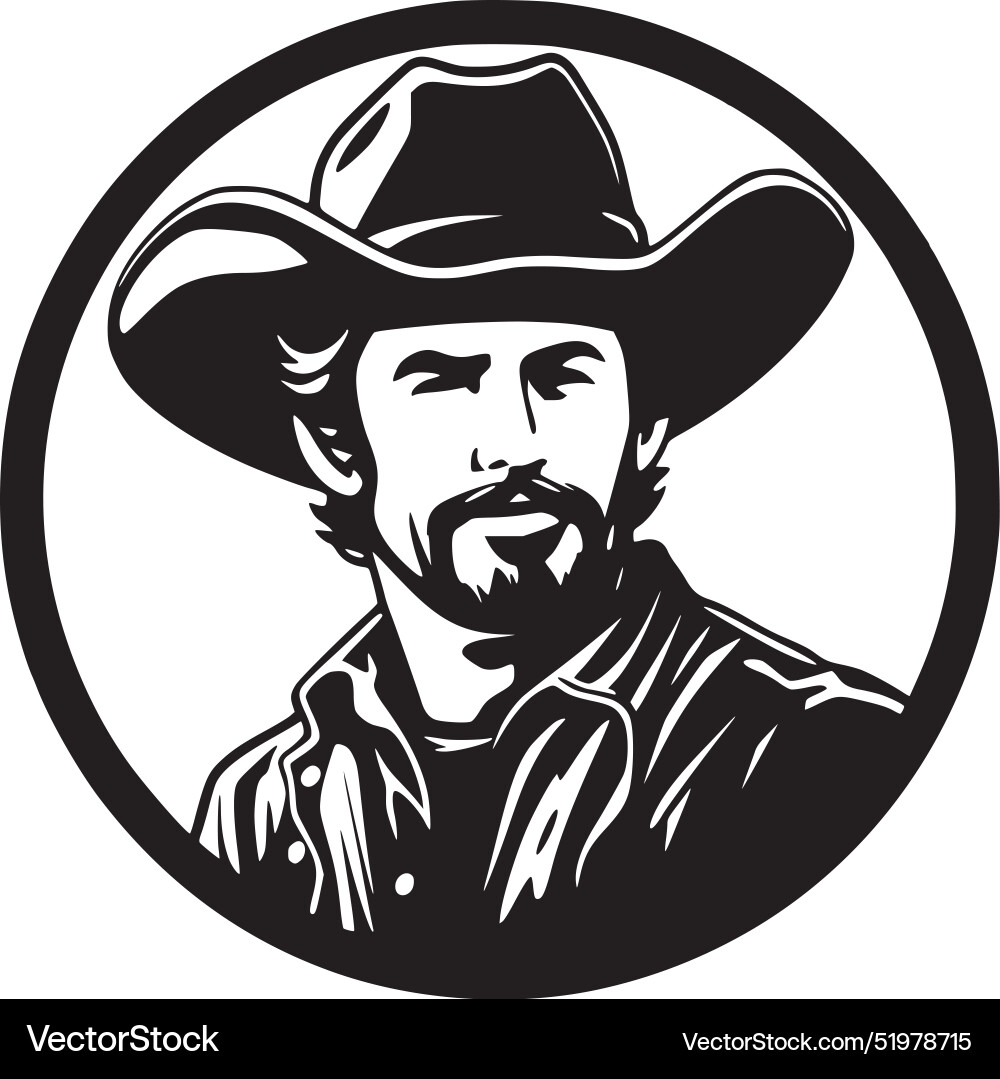 Western - black and white Royalty Free Vector Image