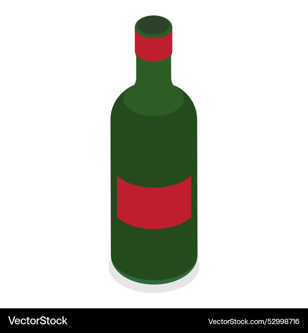 3d isometric flat set of bottles Royalty Free Vector Image