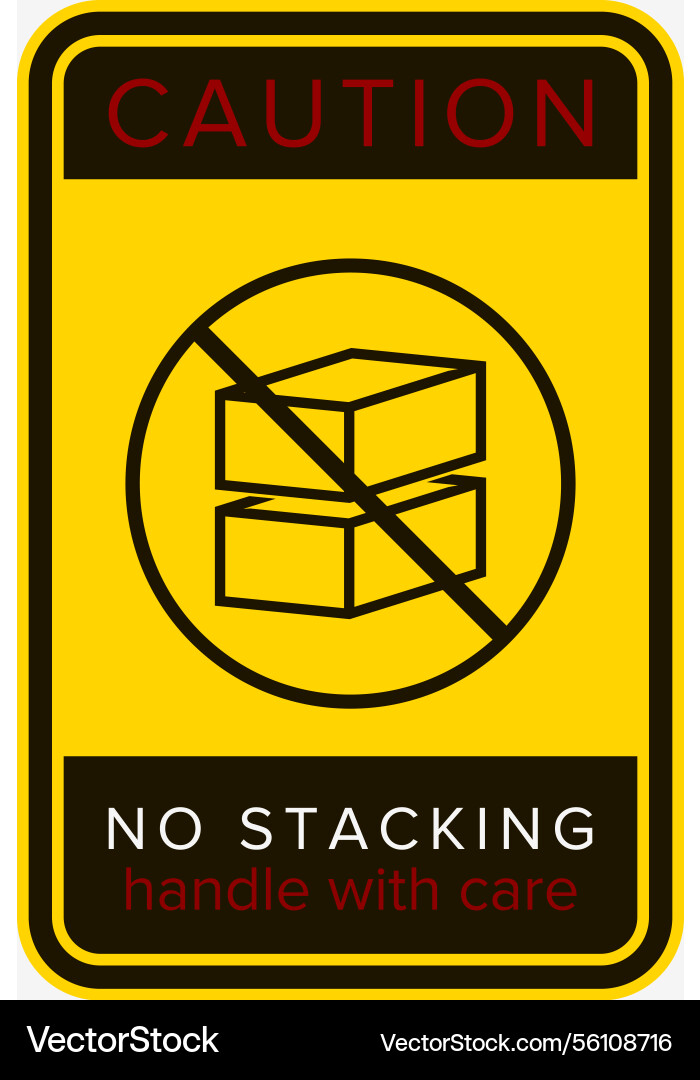 Do not stack packaging symbol sign and label Vector Image