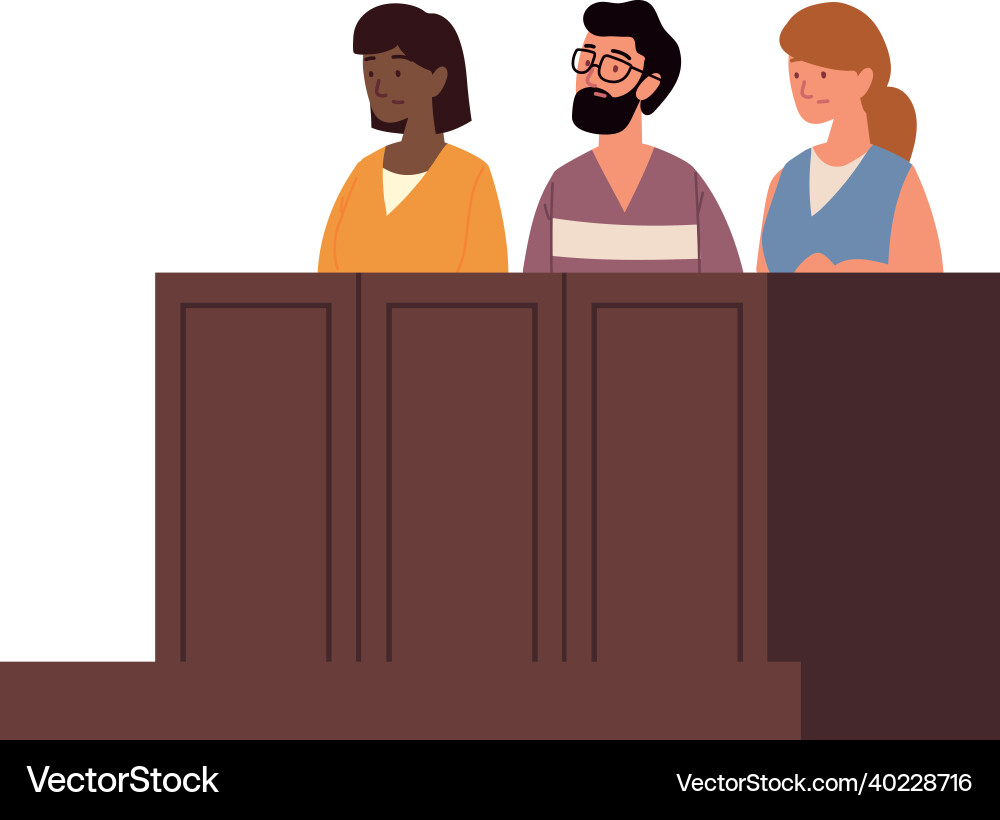 Jury people courthouse Royalty Free Vector Image