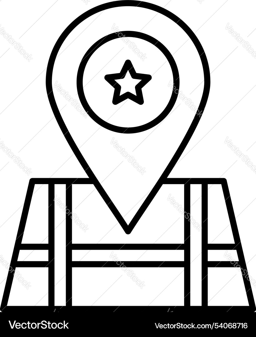Pin point line icon design Royalty Free Vector Image
