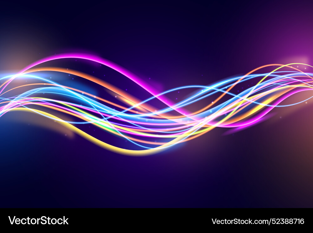 Realistic neon lights background Royalty Free Vector Image