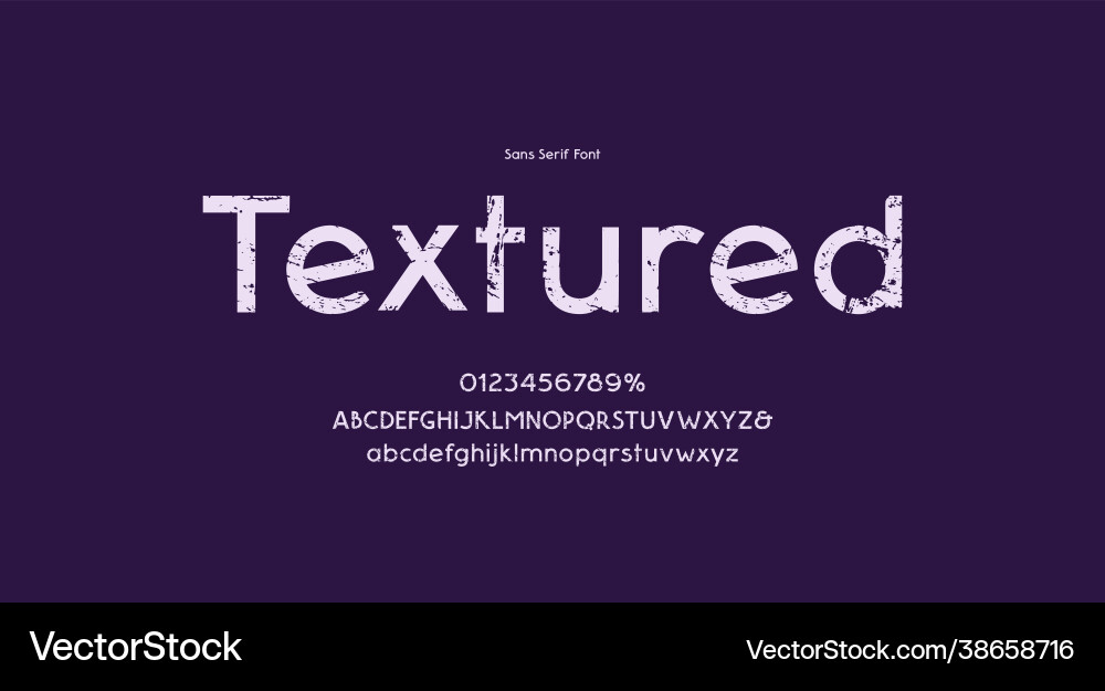 Sans serif letters font in classic modern style Vector Image