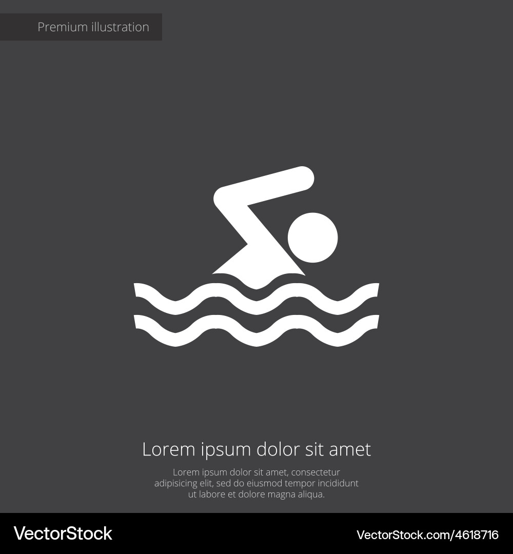 Swim premium icon Royalty Free Vector Image - VectorStock