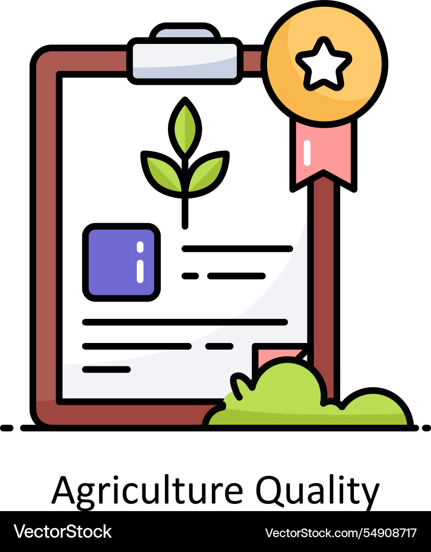 Agriculture quality icon Royalty Free Vector Image