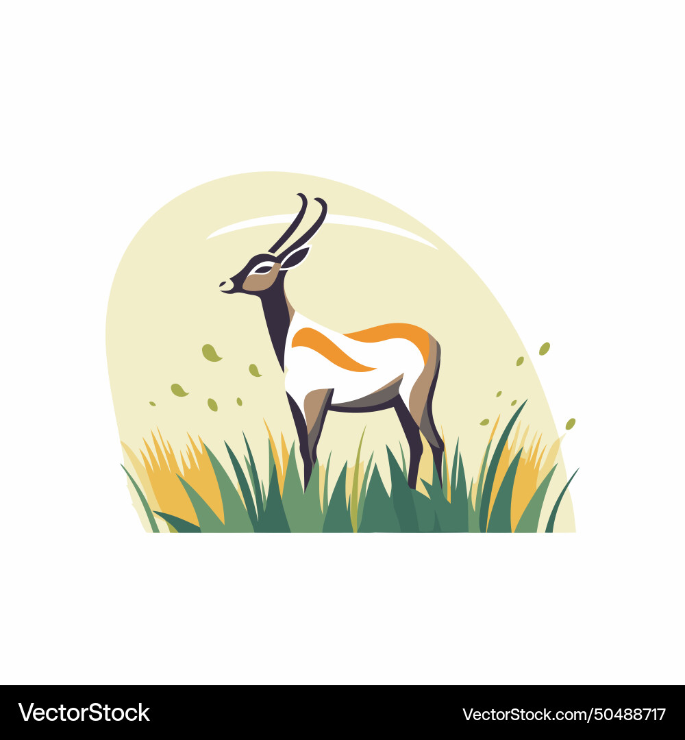 Antelope icon on a white background for graphic Vector Image