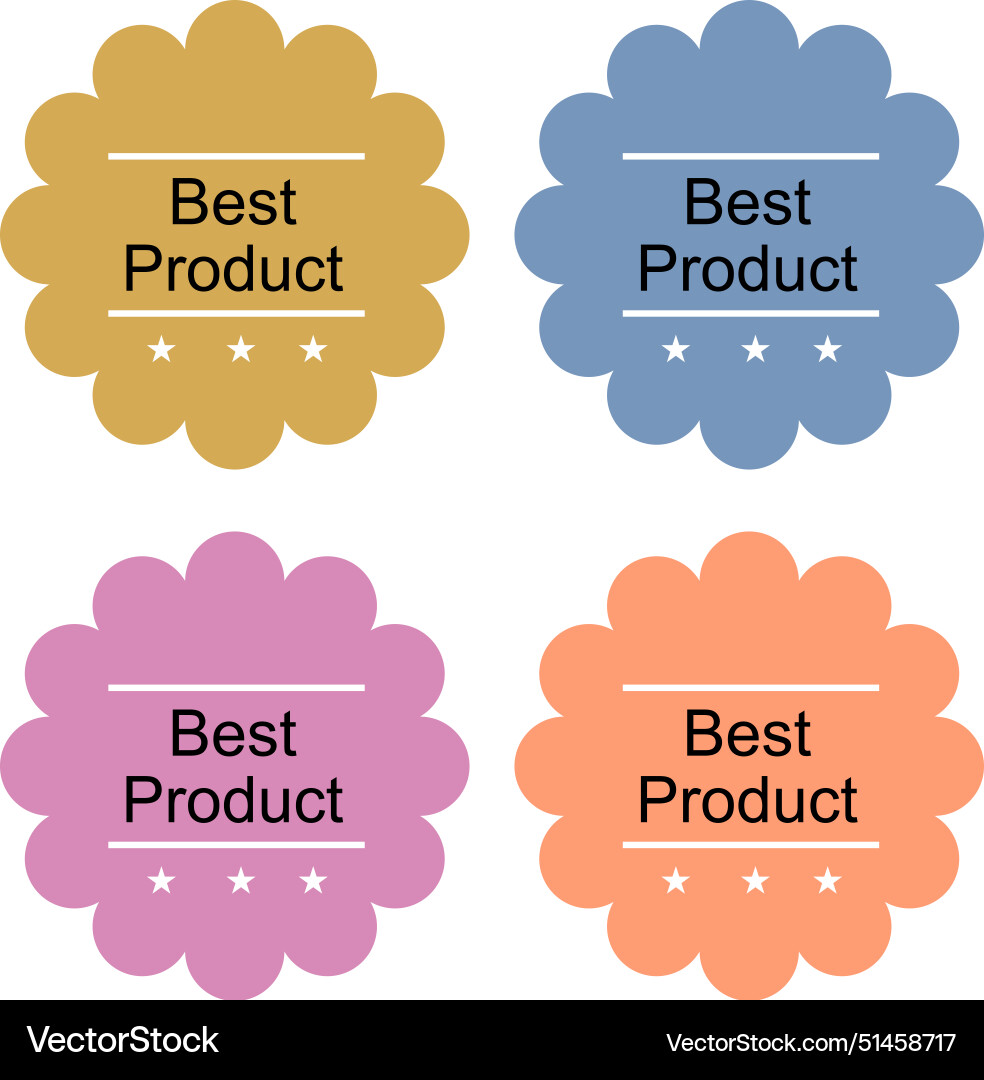 Best product design labels collection Royalty Free Vector