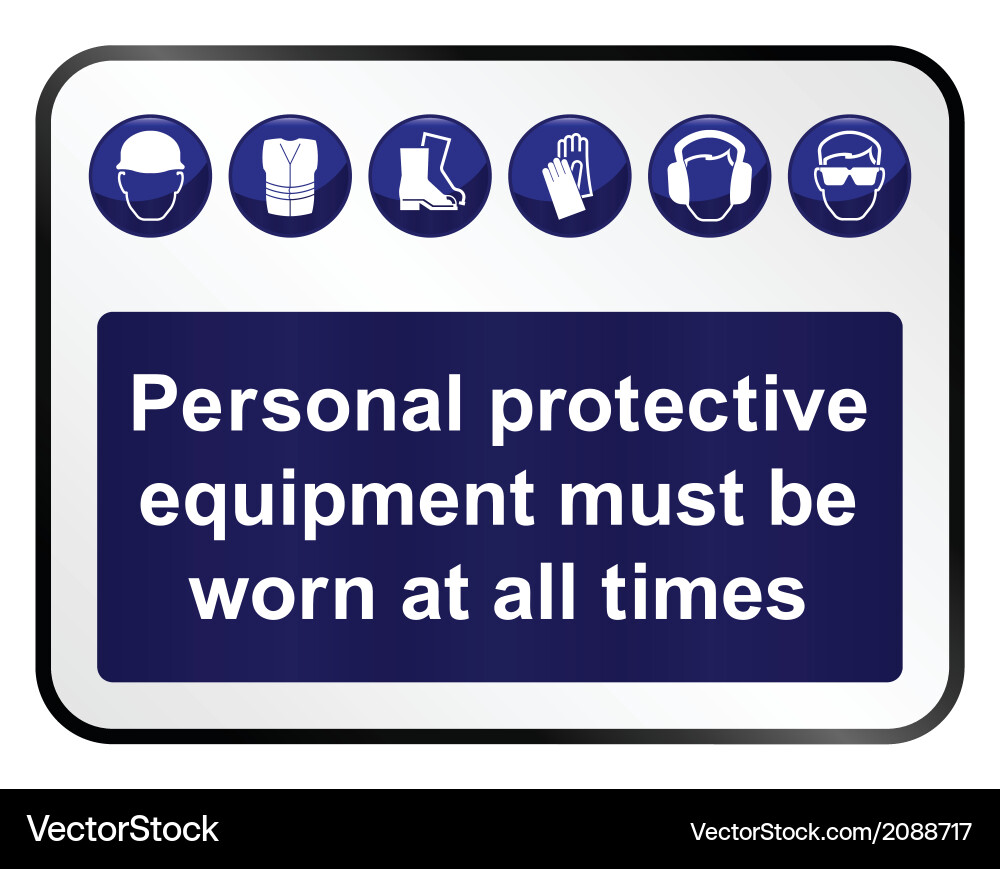 Construction Safety Sign Royalty Free Vector Image