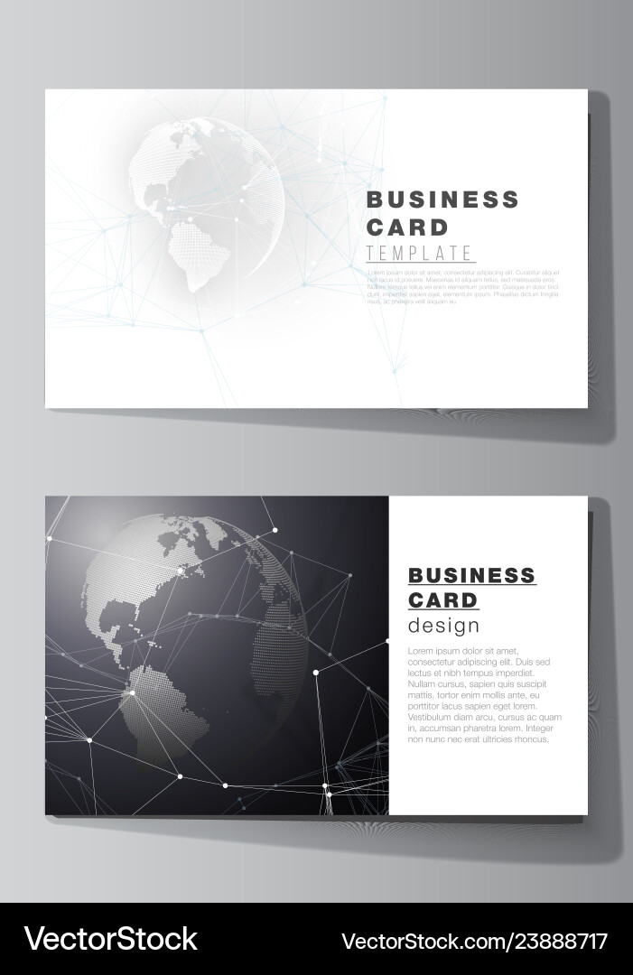 Editable layout of two creative business Vector Image