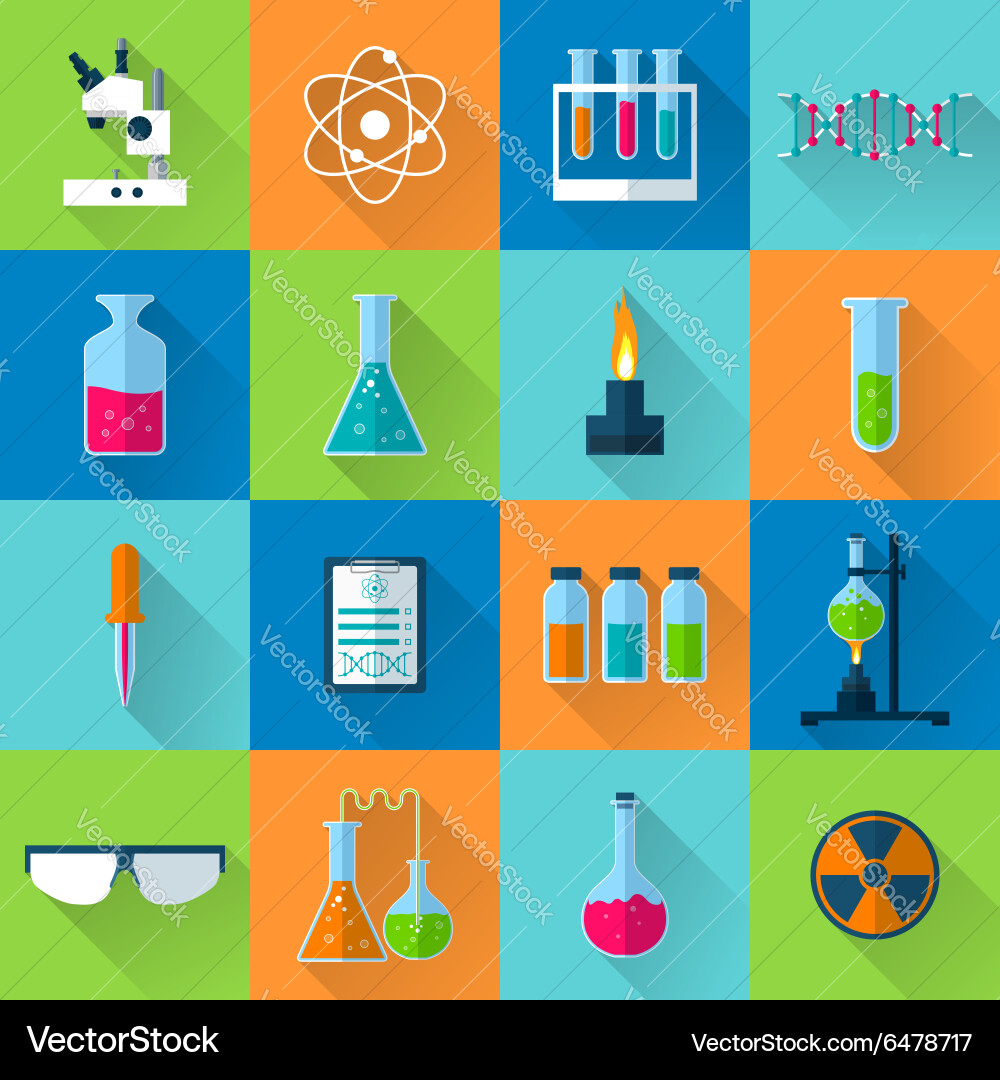 Laboratory equipment set Royalty Free Vector Image