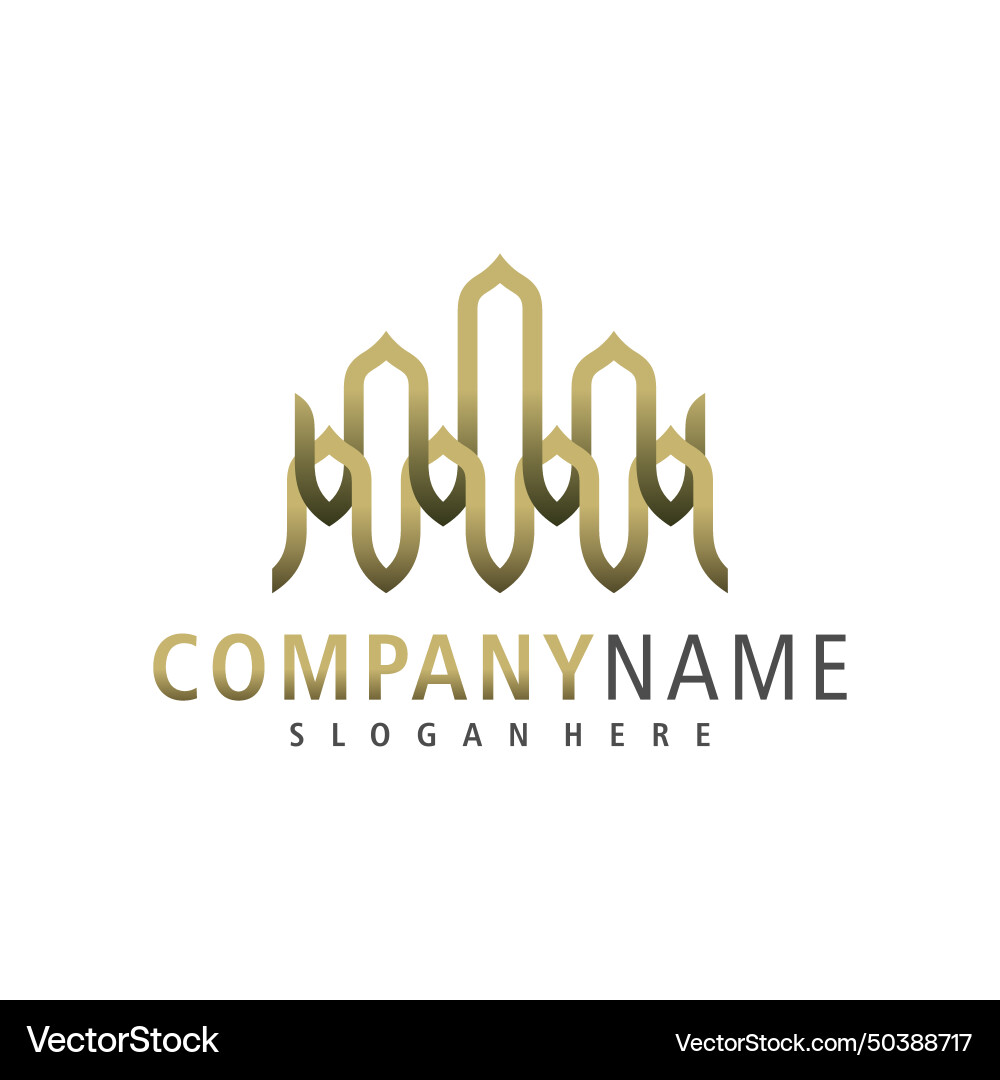 Mosque logo design creative concepts Royalty Free Vector