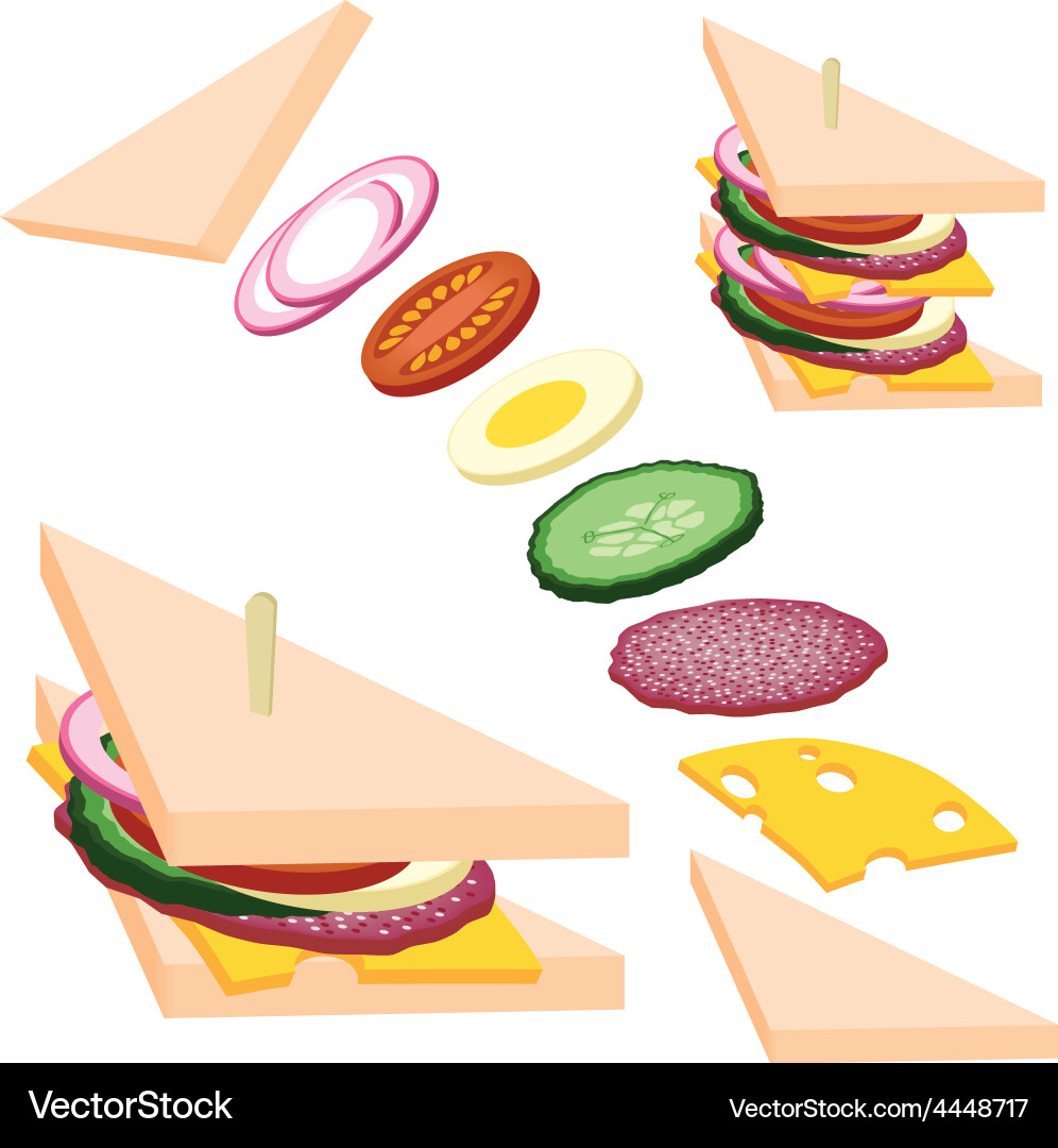 Sandwich Royalty Free Vector Image - VectorStock