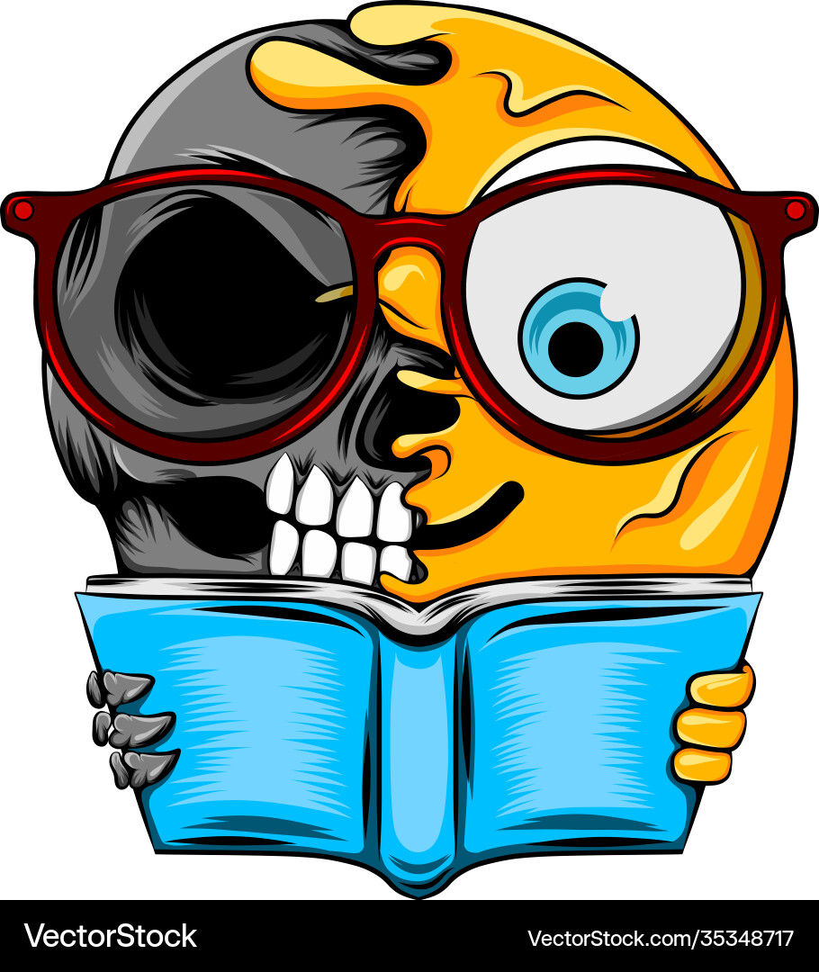 Smart Emoticon mit Brillewechsel Lizenzfreies Vektorbild